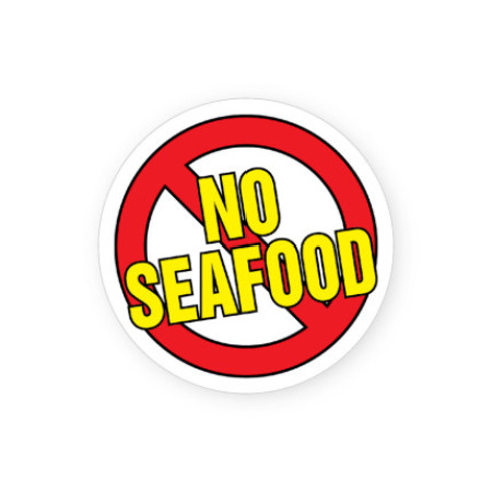 No Seafood Sign