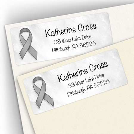 Awareness Ribbon Brain Cancer Address Labels