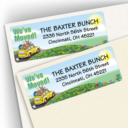 Moving Car Address Labels