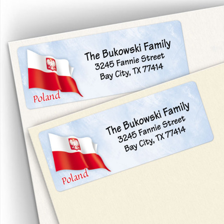Polish Flag Address Labels