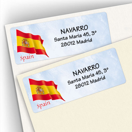 Spanish Flag Address Labels