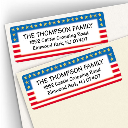 Stars & Stripes Address Labels