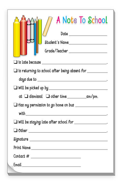 School Excuse Pads